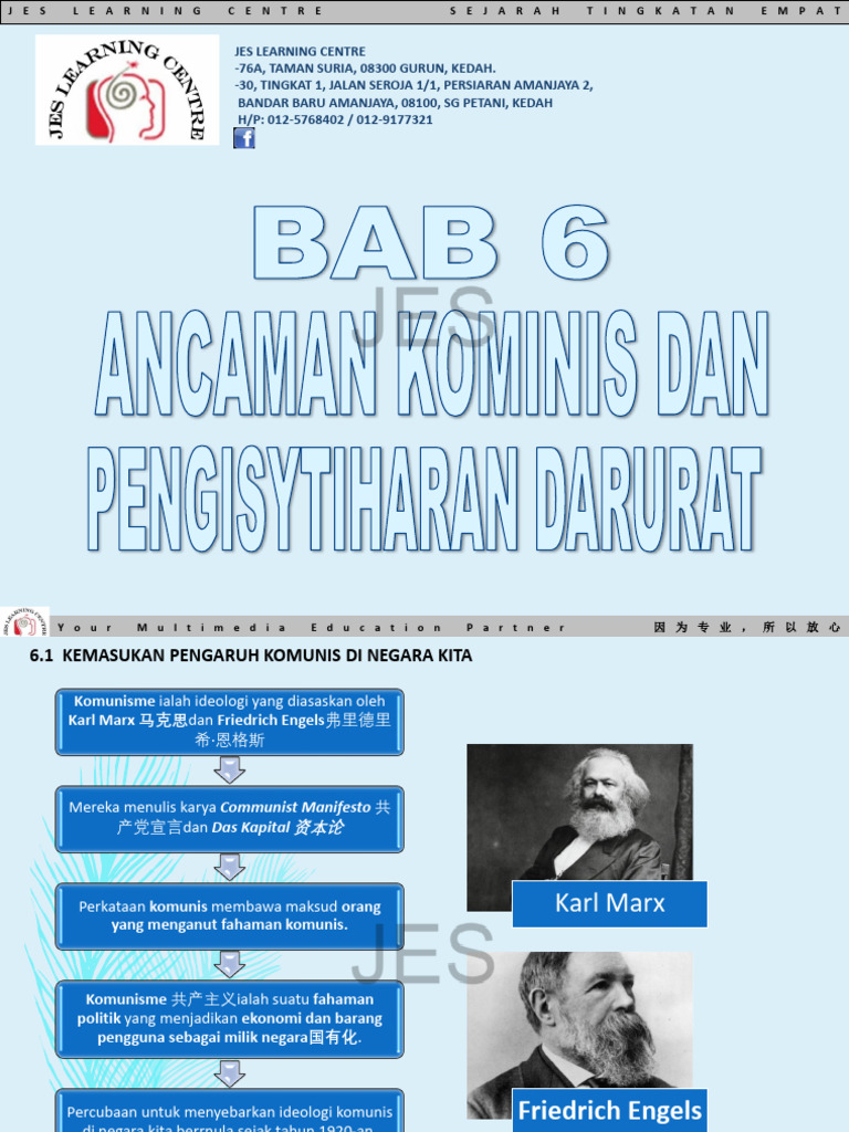 Bab 6 Ancaman Komunis Dan Perisytiharan Darurat | PDF