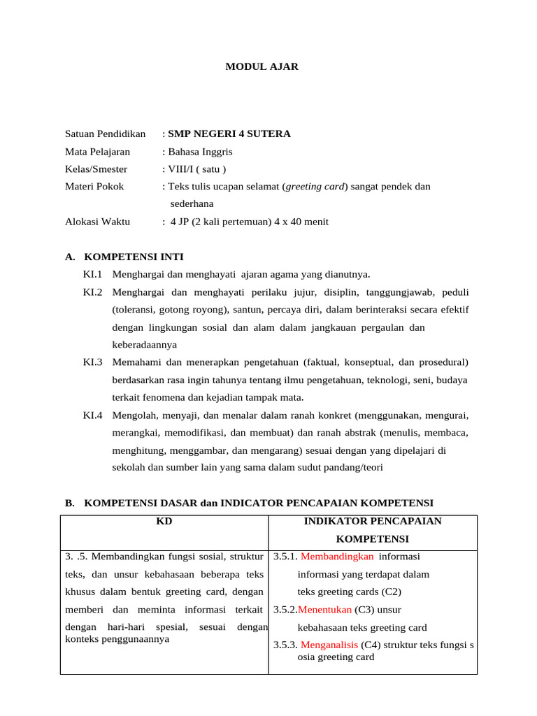Modul Ajar | PDF | Karier & Perkembangan