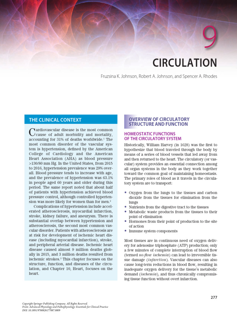 Tkacs Advanced Pathophysiology Chapter 9 Circulation | PDF | Atheroma | Artery