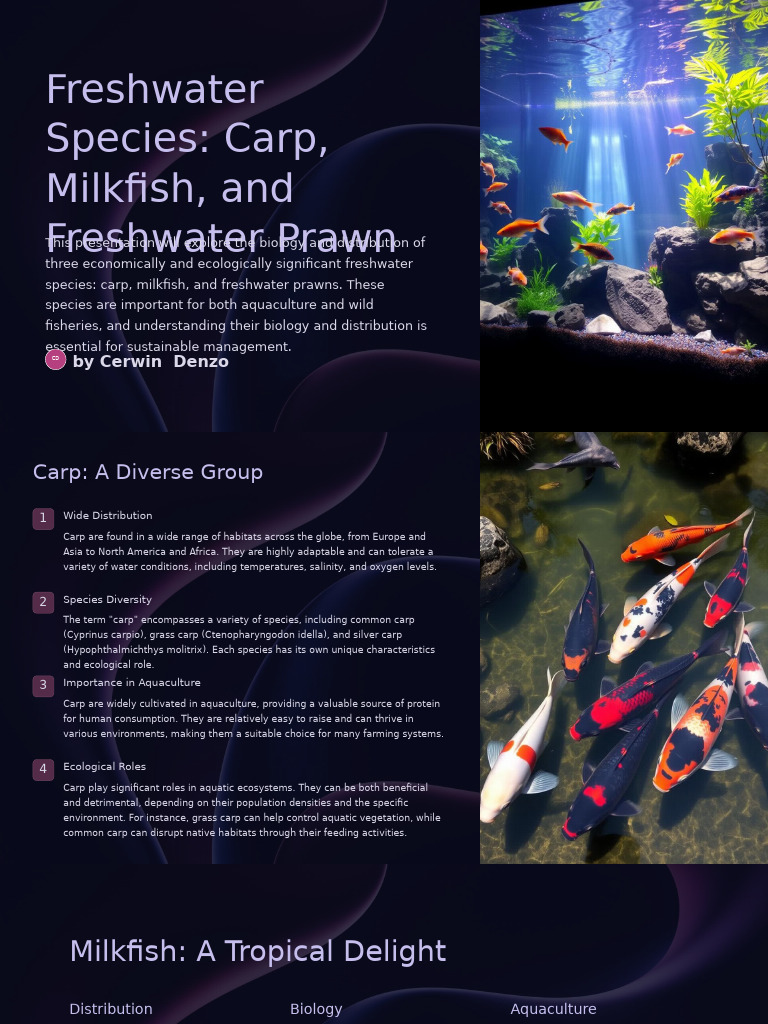 Freshwater Species: Carp, Milkfish, Prawns | PDF | Aquaculture | Spawn ...