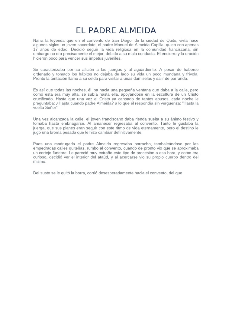 El Padre Almeida | PDF | Clásicos