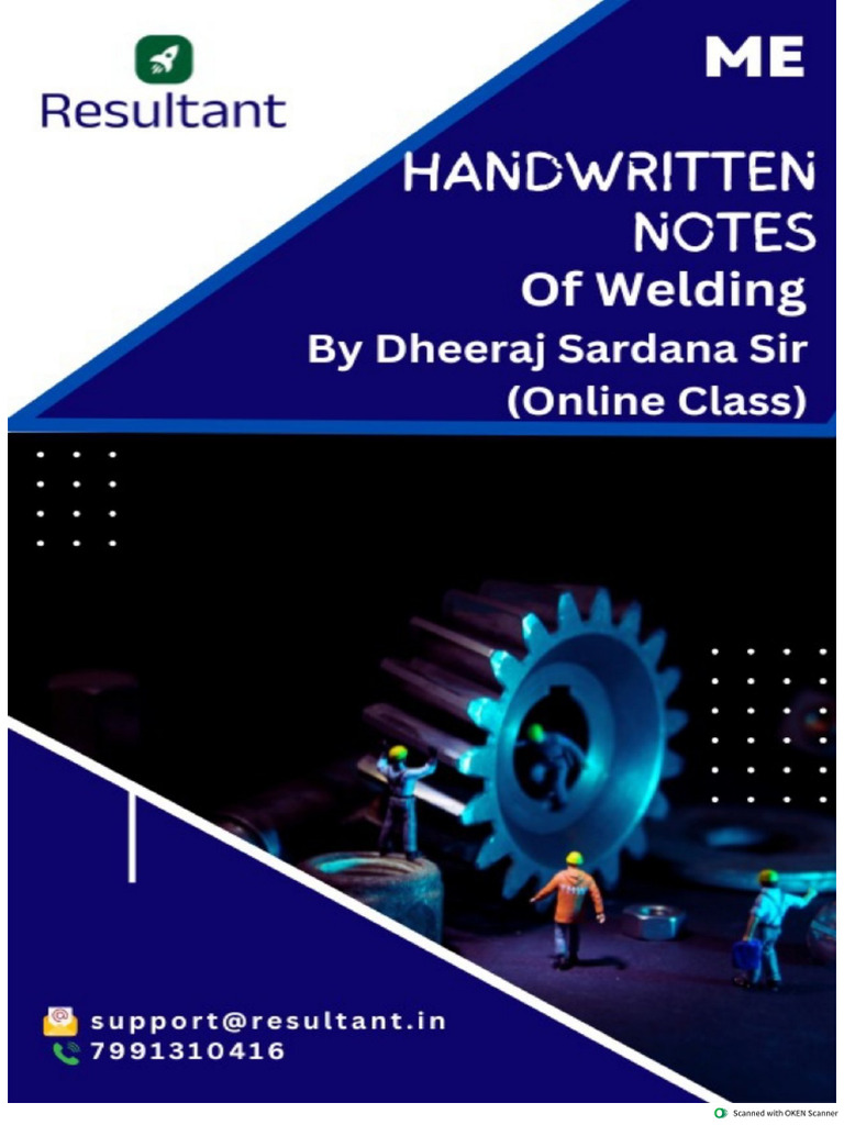 Welding Hand Written Notes (By Dheeraj Sir) | PDF