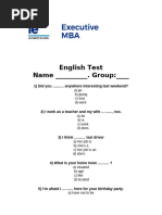Level A1 English Test PDF | PDF | Leisure