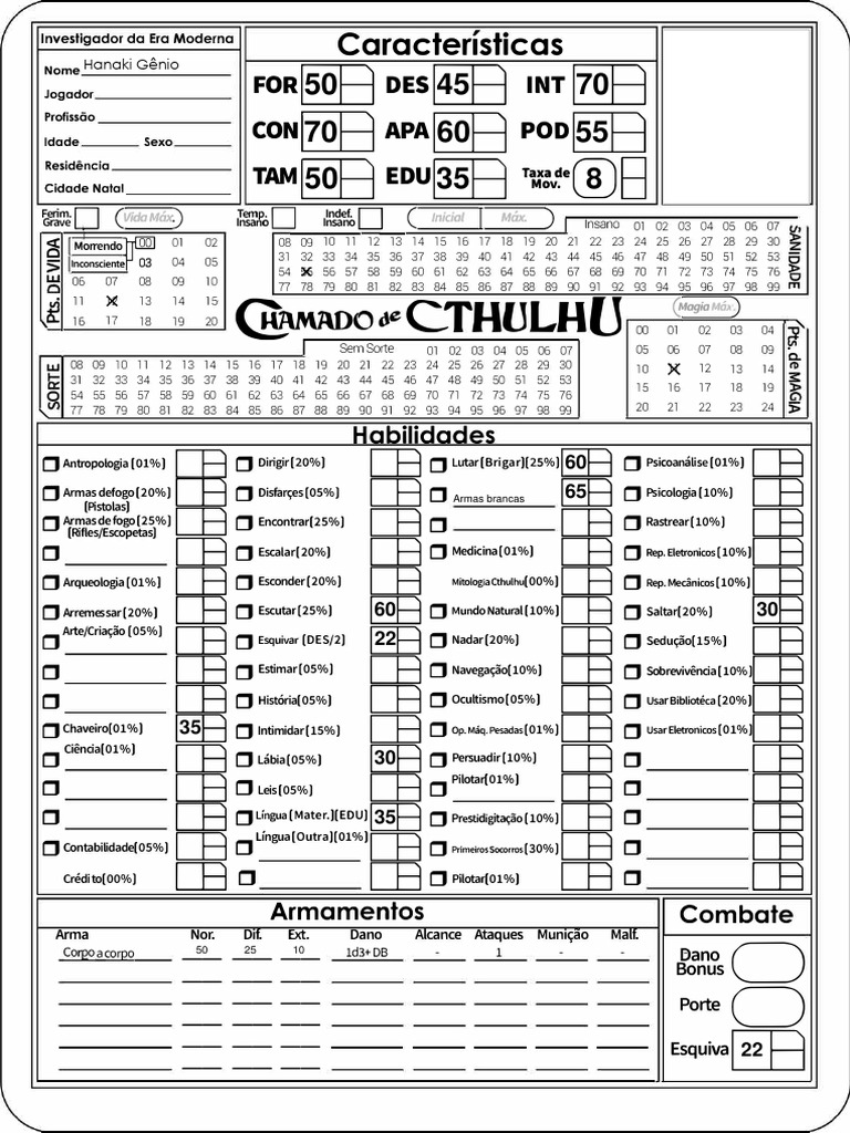 Ficha de Personagem de RPG | PDF