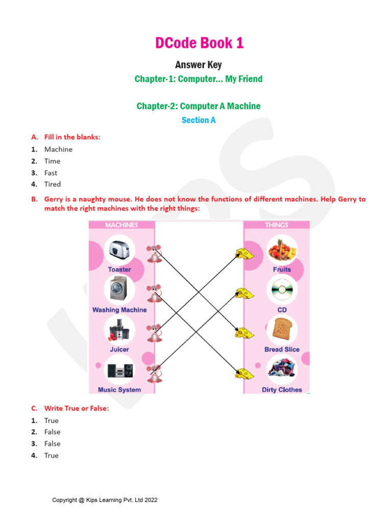 DCode Answer Key Book 1-5 | PDF | Input/Output | Computer File