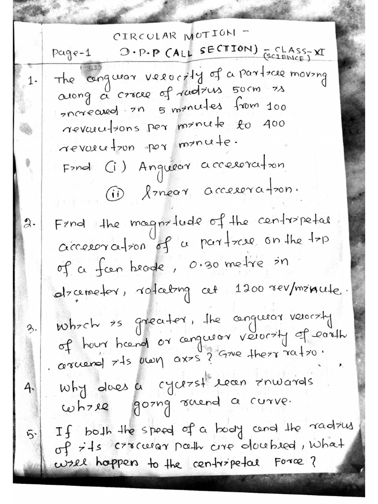 PHYSICS ASSIGNMENT - XI Part 2 | PDF