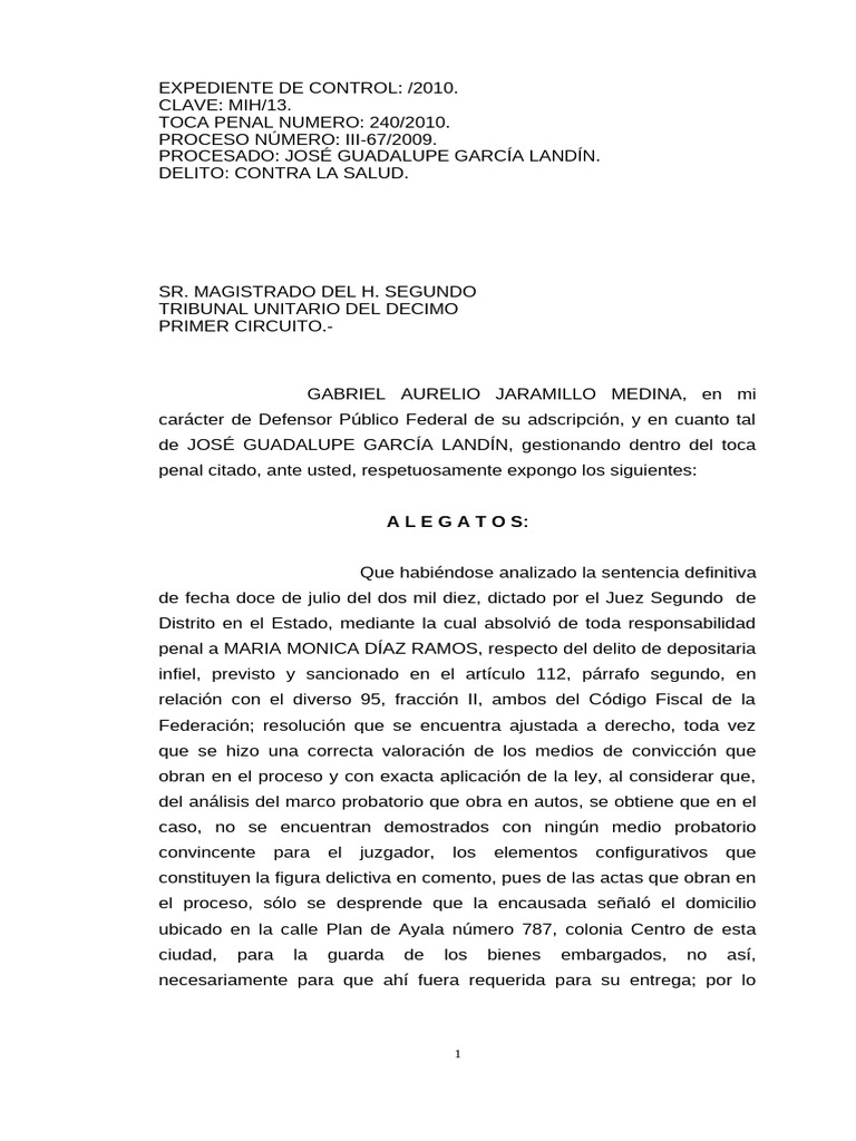 Aleg. 358-2010 S Fiscal Depositaria Infiel | PDF | Sentencia (ley) | Fiscal