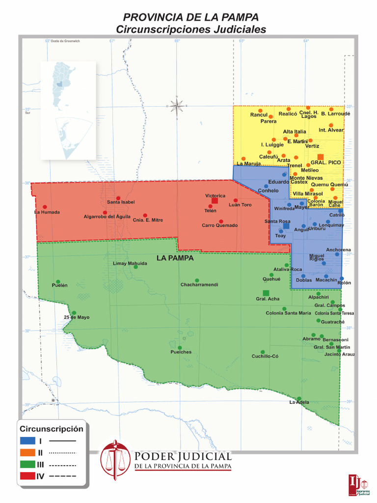 Mapa de La Pampa Con Circunscripciones | PDF