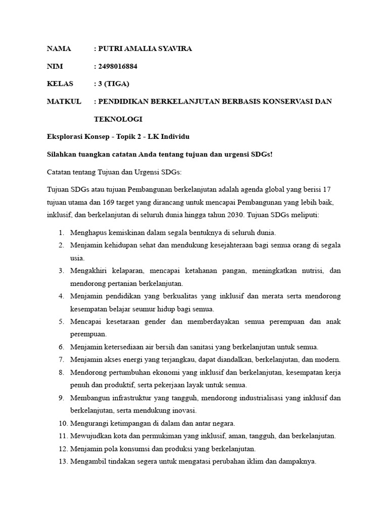 Eksplorasi Konsep - Topik 2 - LK Individu | PDF