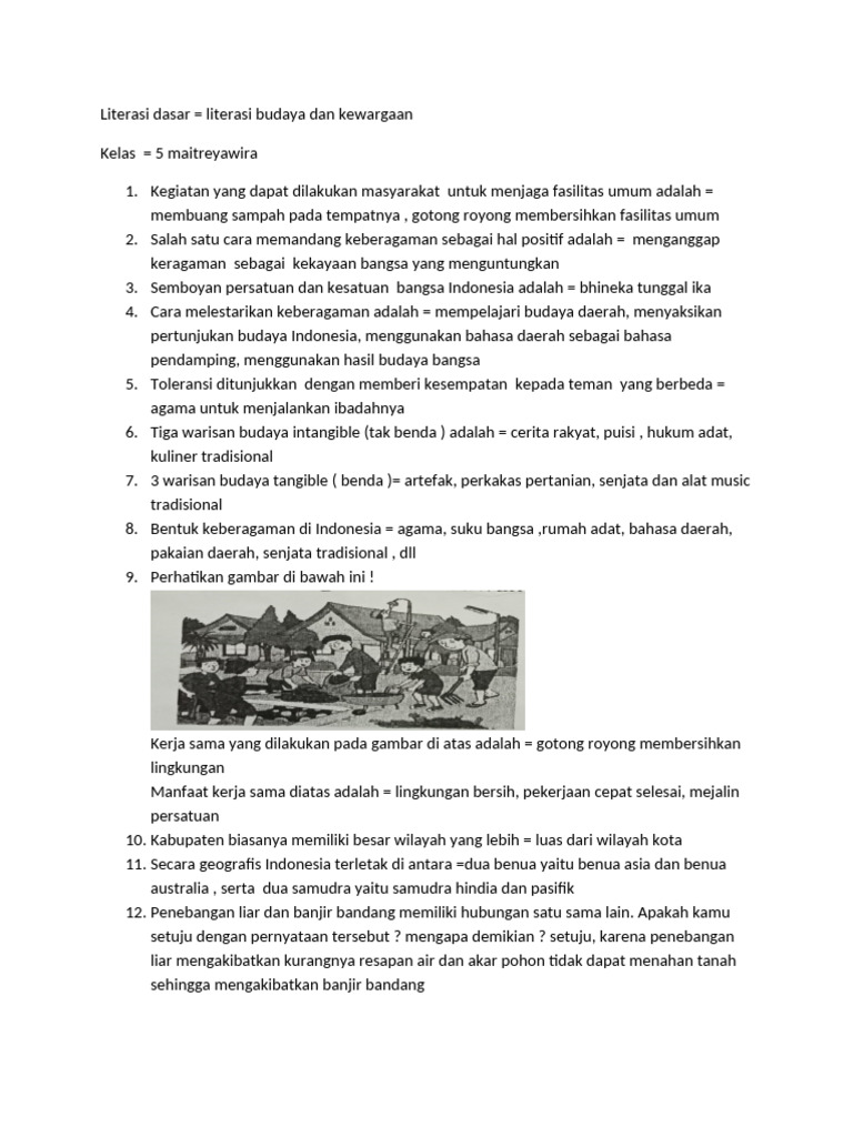 Literasi Budaya dan Kewargaan Indonesia | PDF