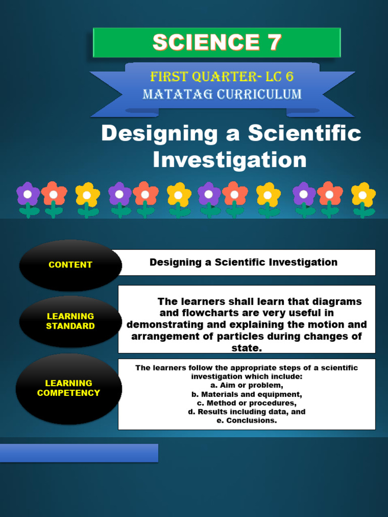 Q1 LC6 Designing A Scientific Investigation | PDF | Experiment | Infographics