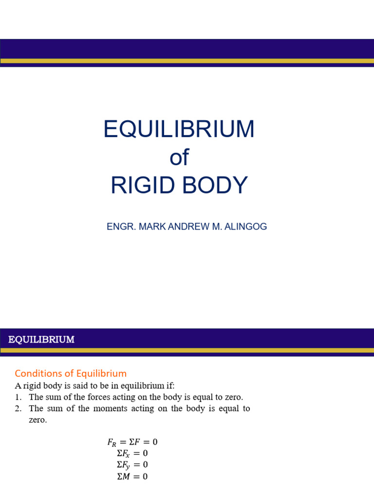 EQUILIBRIUM | PDF | Beam (Structure) | Force