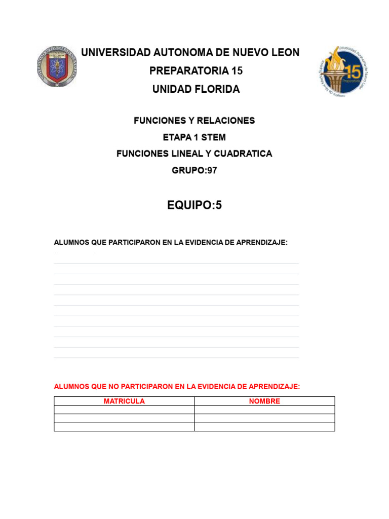 Evidencia STEM1 FyR | PDF