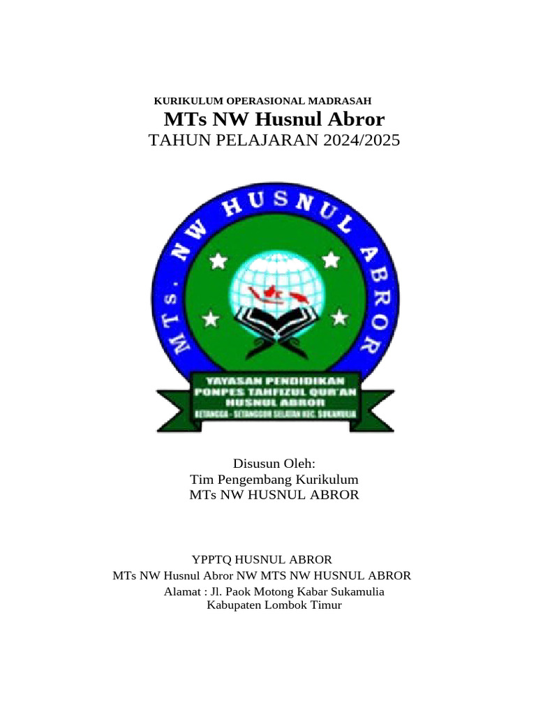 Kom MTS NW Husnul Abror Oke | PDF