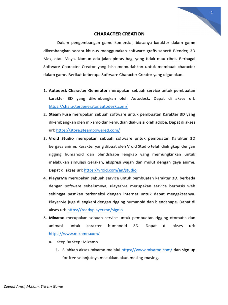 Character Creation | PDF | Game & Aktivitas | Teknologi & Rekayasa