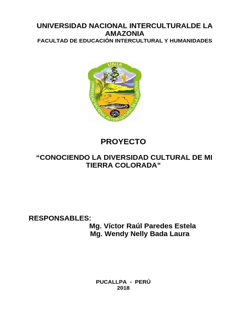 Proyecto de Extension Universitaria Amo A Mi Tierra Coladada | PDF | Multilingüismo | Perú