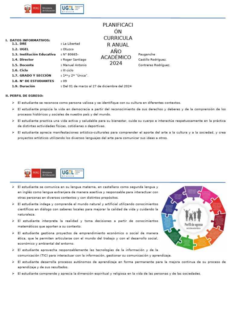 Planificación Curricular Anual | PDF | Números | Aprendizaje