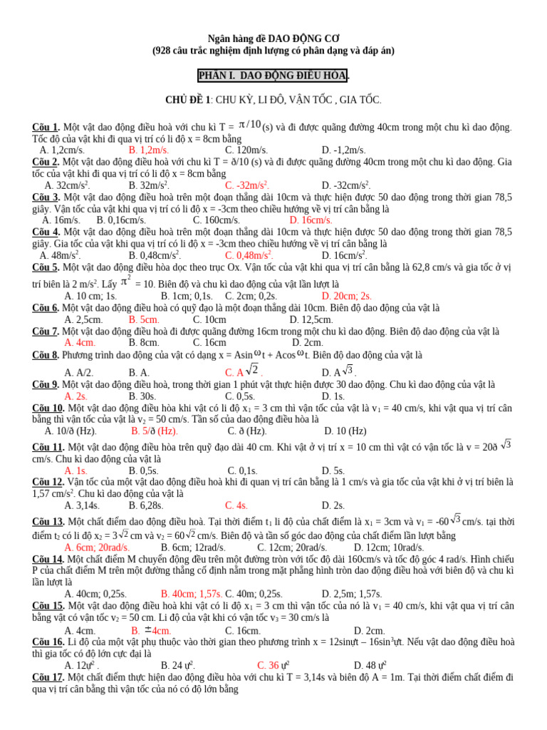 5-928 Câu Dao Đ NG Cơ | PDF