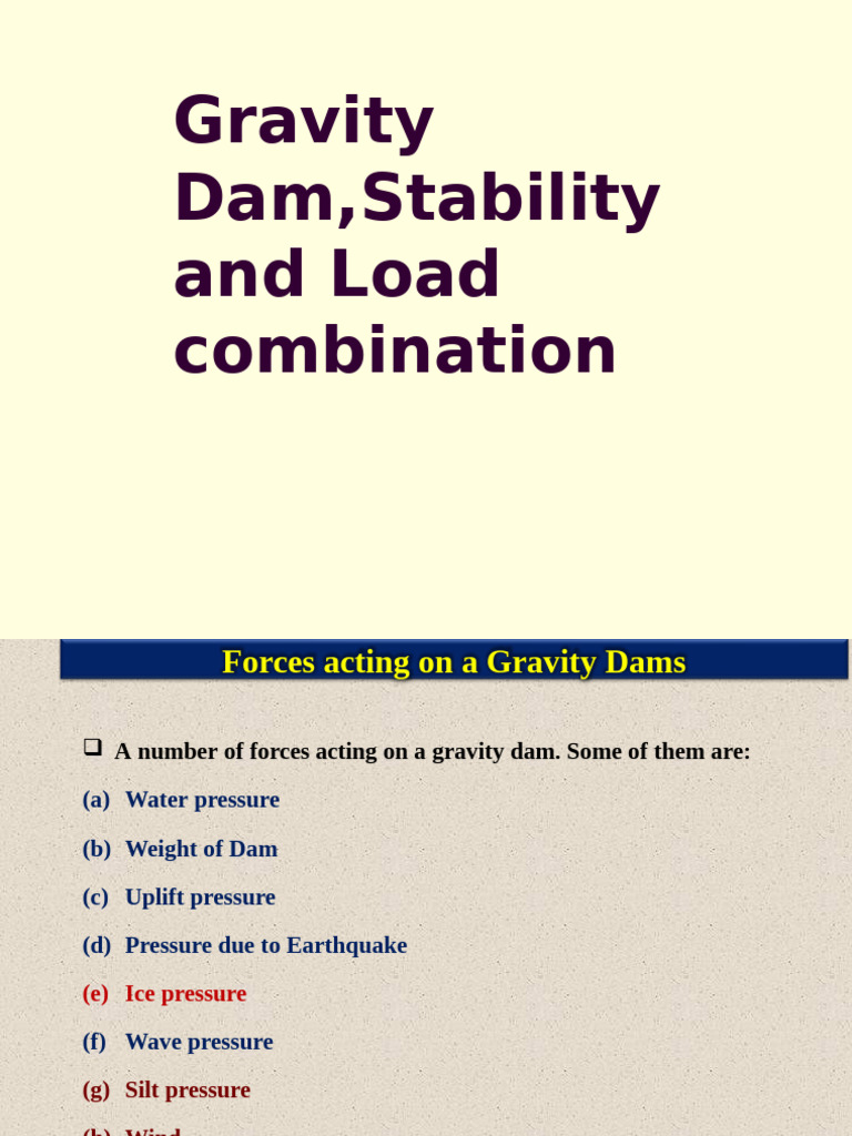 Gravity Dam Pdf Dam Reservoir