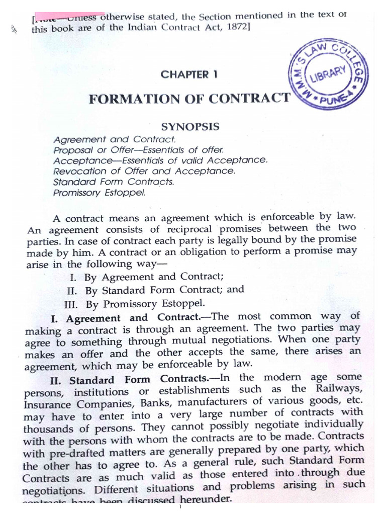 Formation of Contract | PDF