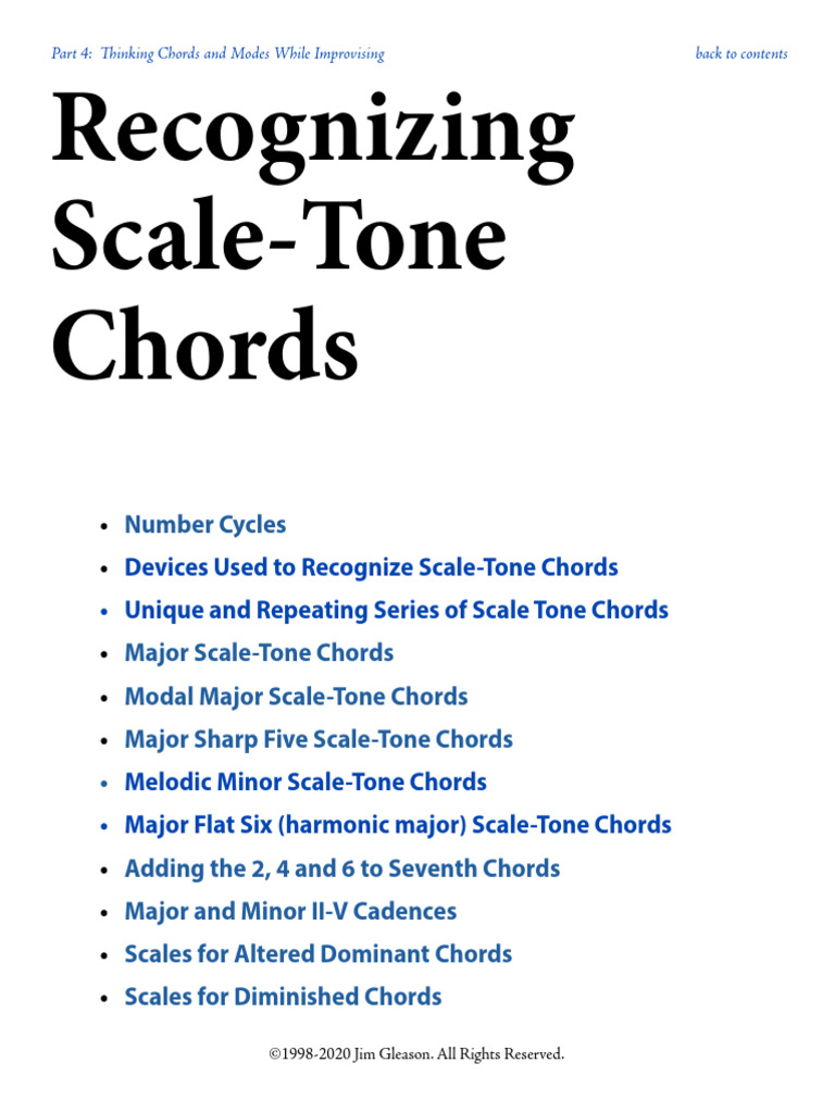 04-Recognizing Scale Tone Chords | PDF | Chord (Music) | Mode (Music)