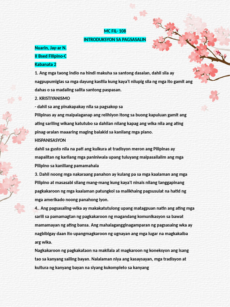 KABANATA 2 MC FIL 108-WPS Office | PDF