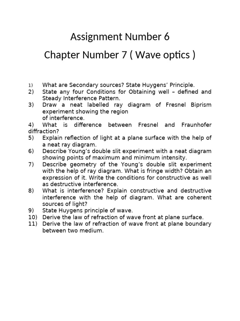 Chapter 7 Wave Optics Ok | PDF | Teaching Methods & Materials | Science & Mathematics