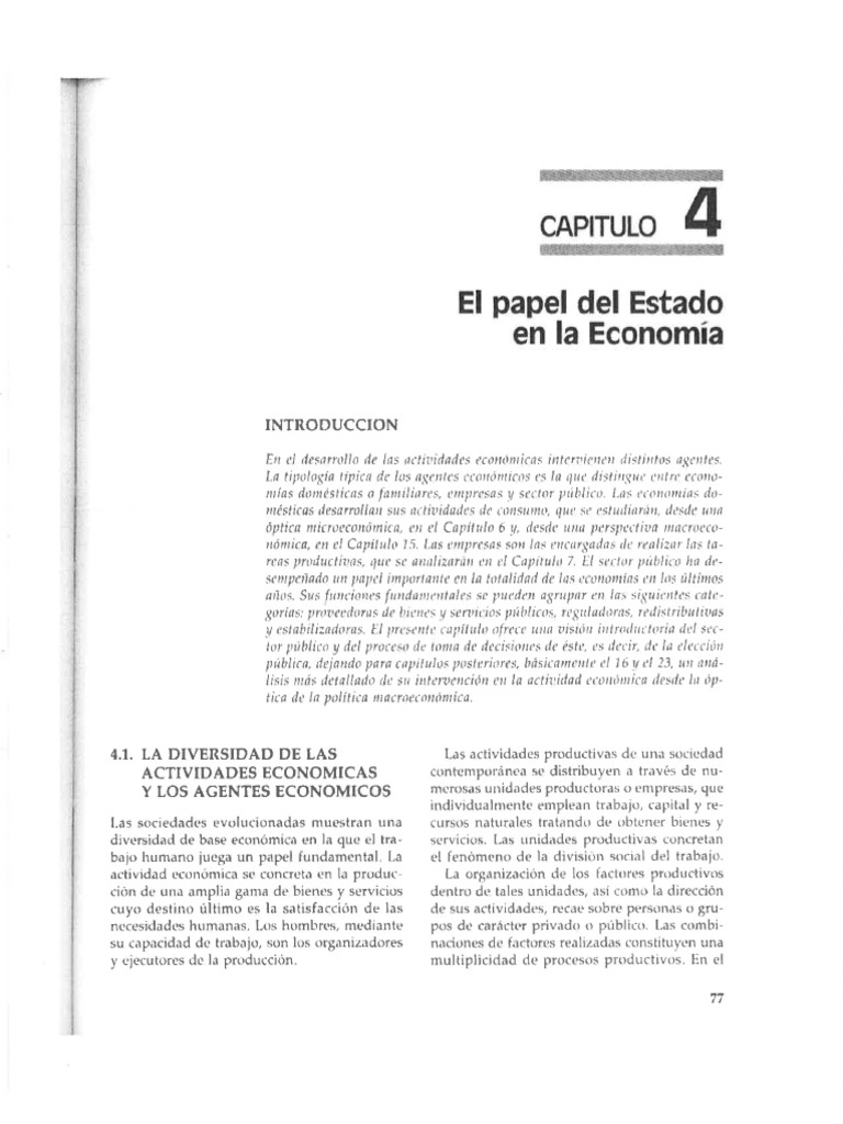 Capitulo 4A El Papel Del Estado en La Economia | PDF