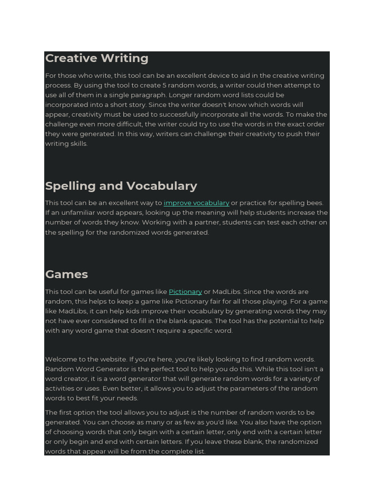 Creative Mind Pdf Word English Language