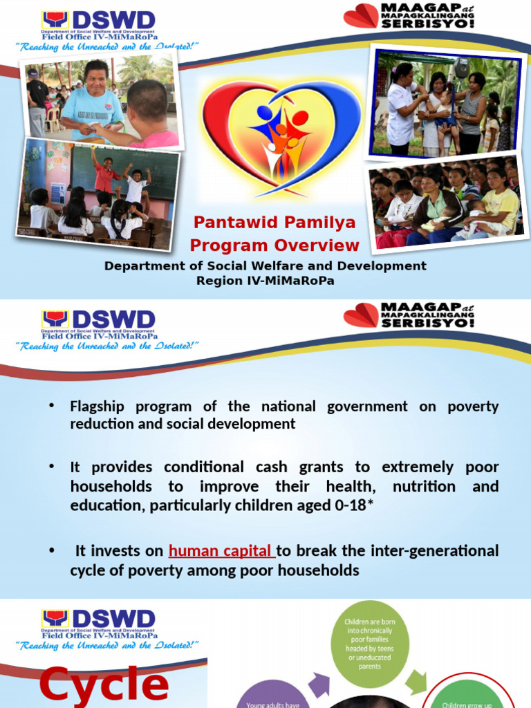 1 Pantawid Pamilya Brief Overview For Orientation | PDF | Poverty ...