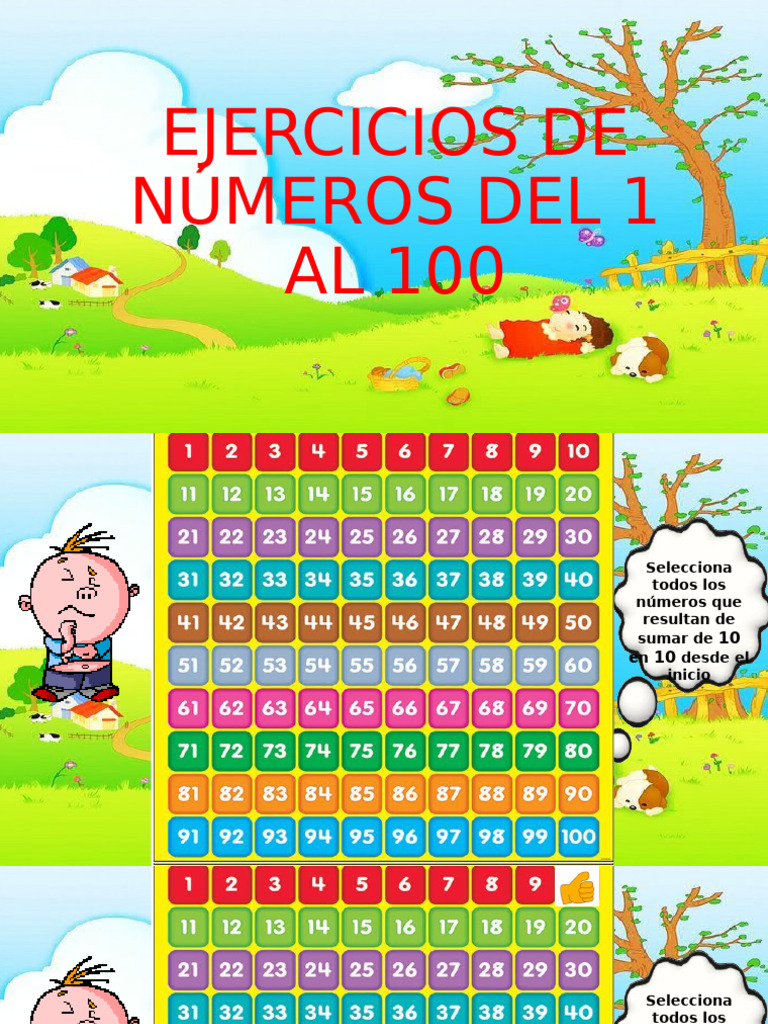Ejercicios de Números 1 a 100 | PDF