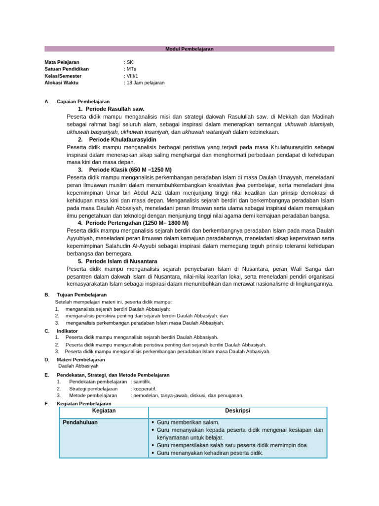 Modul Ajar Normal | PDF