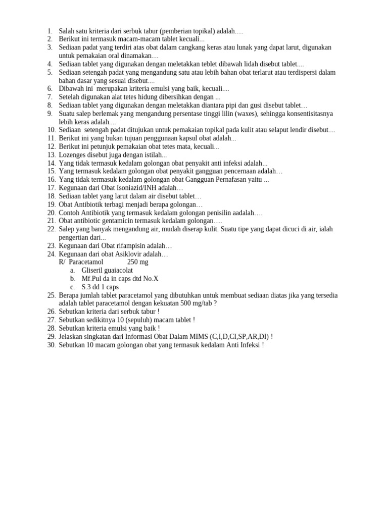 Latihan Soal DDK | PDF