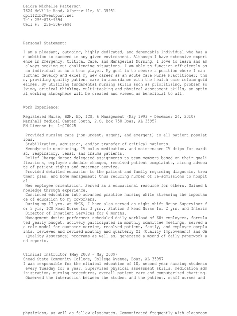 Acute Care Nurse Practitioner | PDF | Nurse Practitioner | Nursing