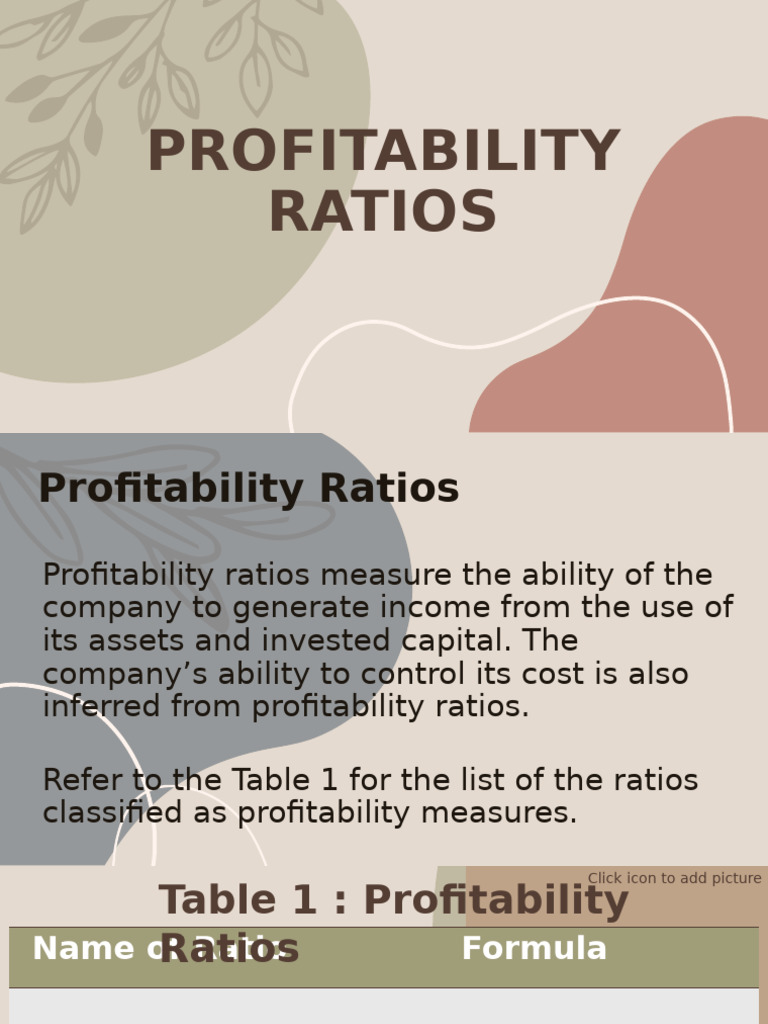 Understanding Profitability Ratios | PDF | Gross Income | Gross Margin
