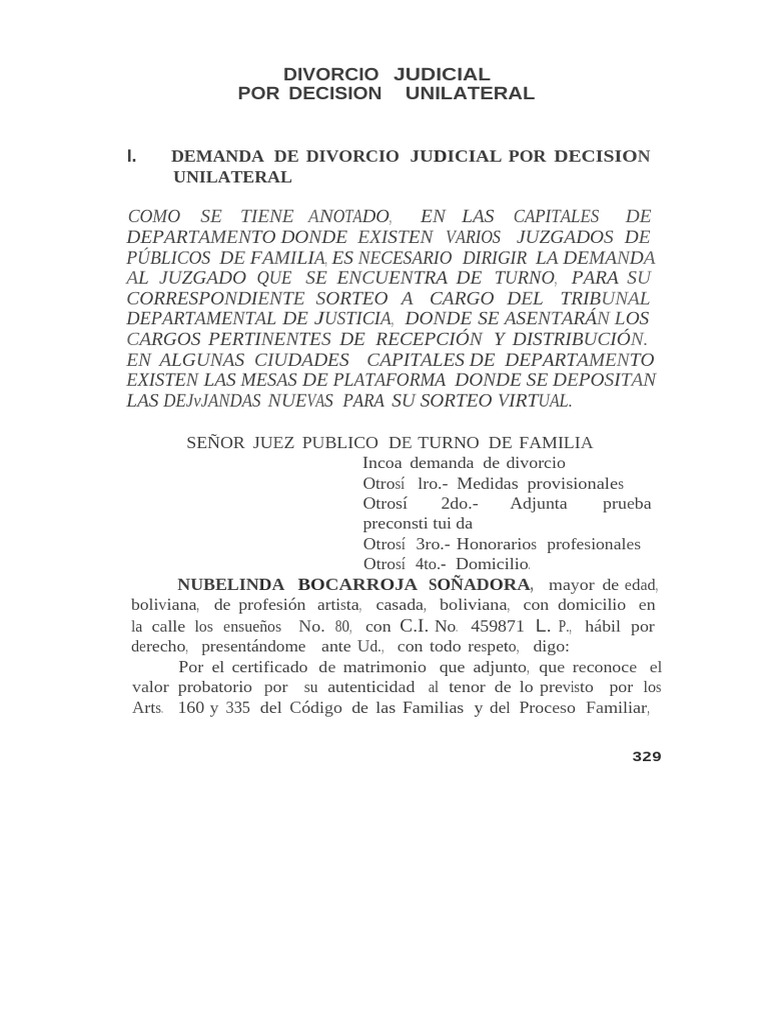 DIVORCIO JUDICIAL Te Quedaste en La Pag 14 | PDF | Divorcio | Demanda judicial