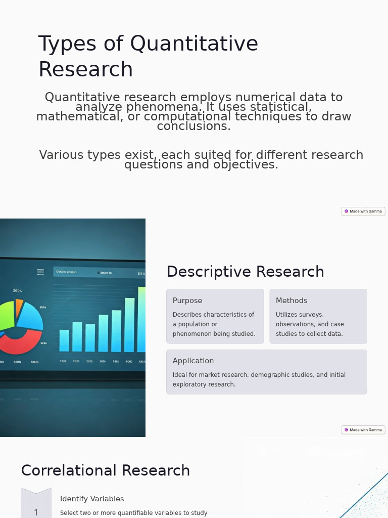 Types of Quantitative Research | PDF | Statistics | Methodology