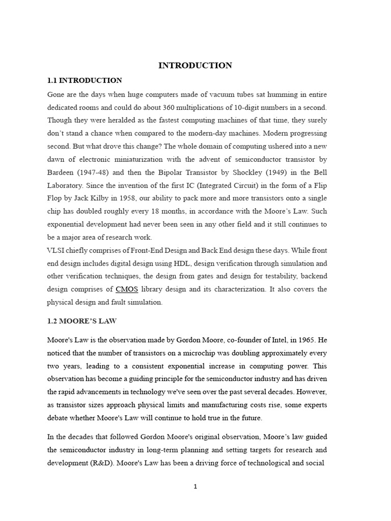 Internship Report For VLSI | PDF | Hardware Description Language | Integrated Circuit