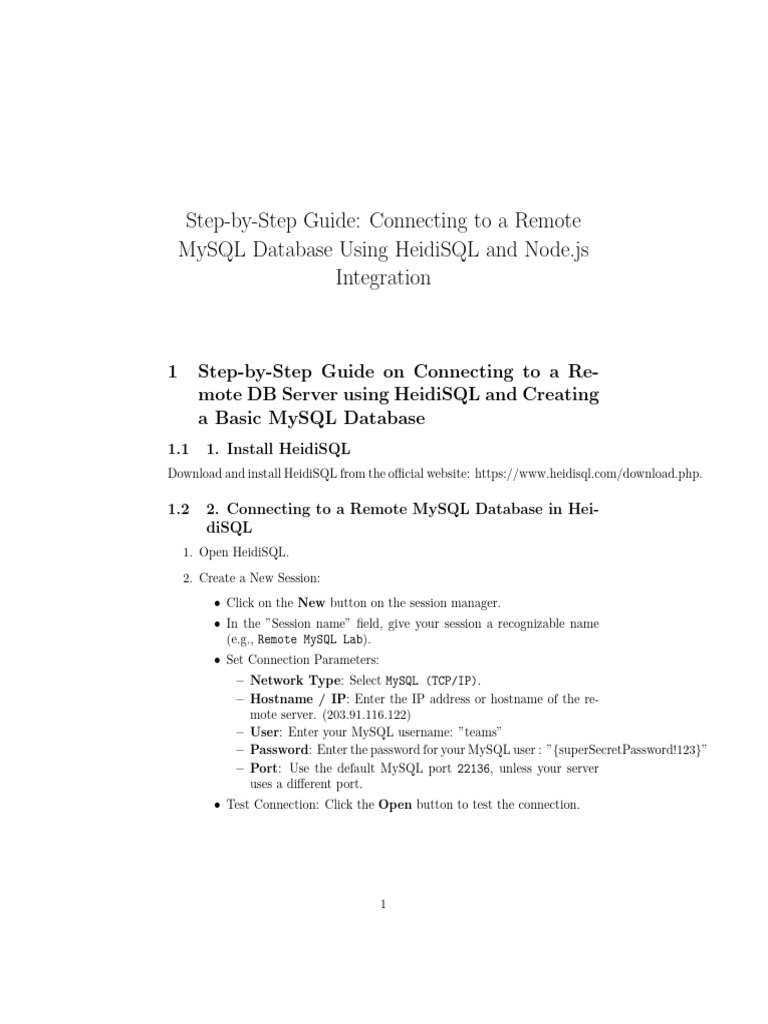 Introduction To Mysql Pdf My Sql Databases
