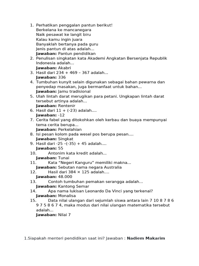 Perhatikan Penggalan Pantun Berikut | PDF