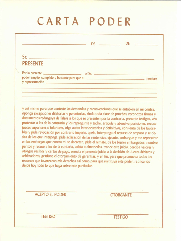 Carta Poder | PDF