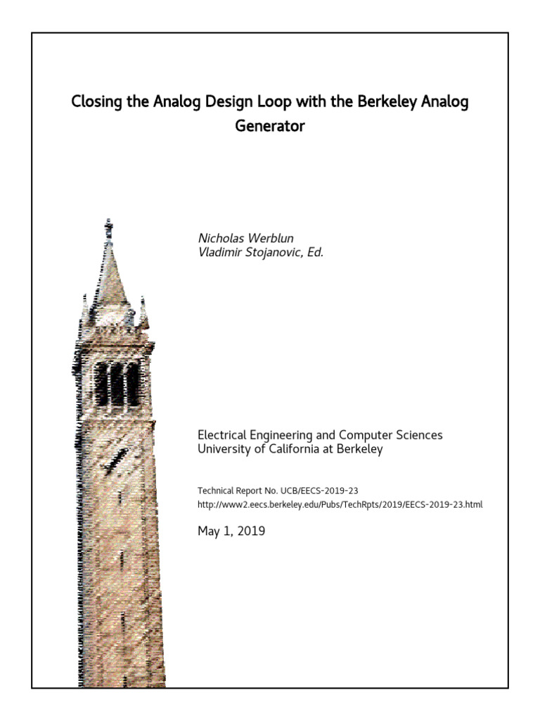 Berkeley Analog Generator Pdf Integrated Circuit Electronic Circuits