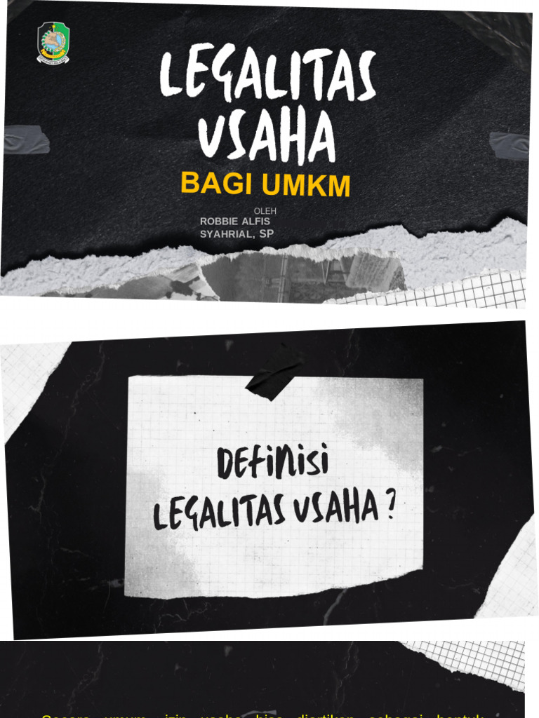 Paparan Legalitas Usaha Umkm 2023 | PDF