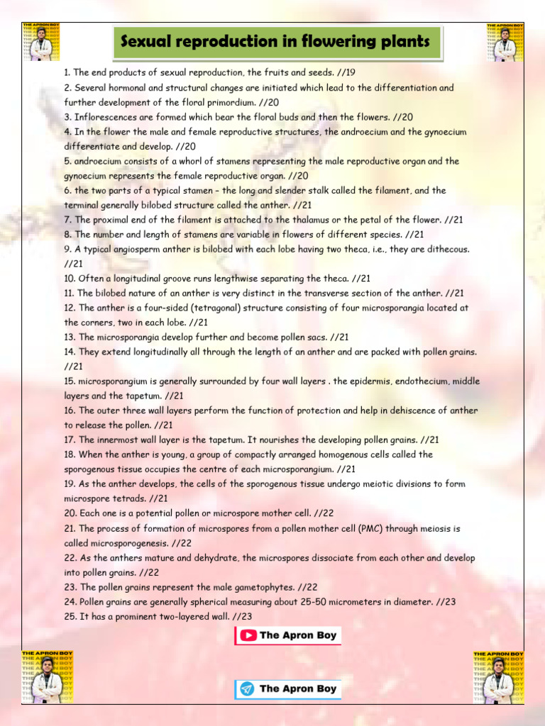 Sexual Reproduction in Flowering Plants 1 | PDF | Flowers | Pollination