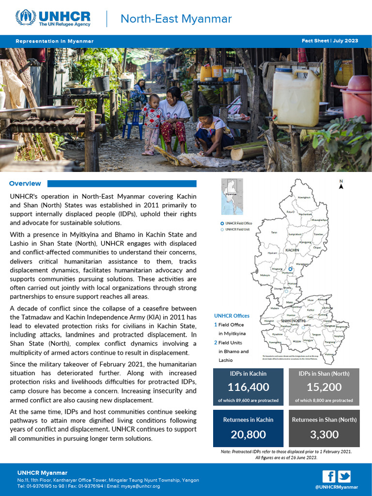 UNHCR Fact Sheet: North-East Myanmar | PDF | Internally Displaced ...