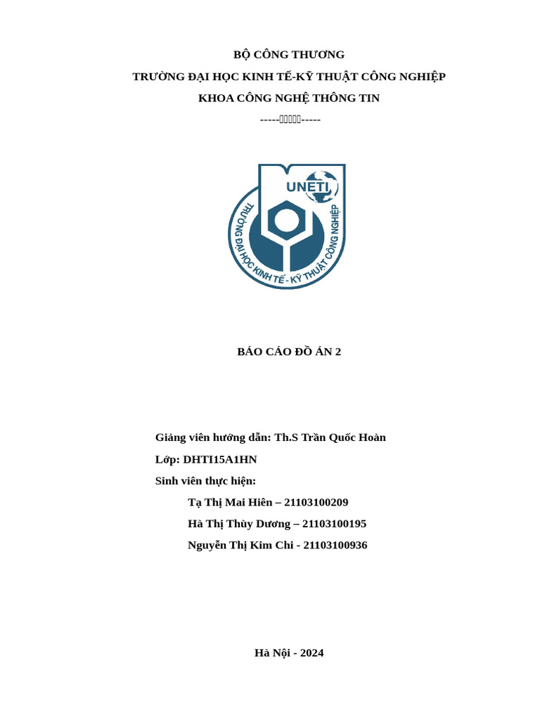 Bao Cao Do An 2 | PDF