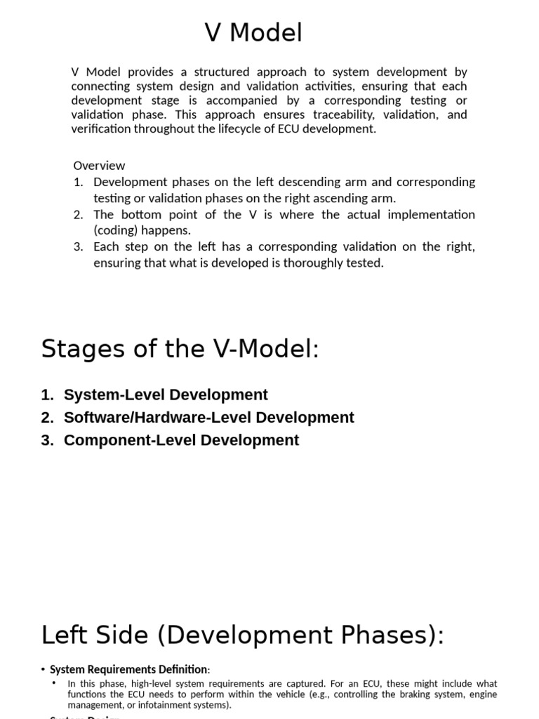 V Model in Automotive | PDF | Software Testing | Verification And ...