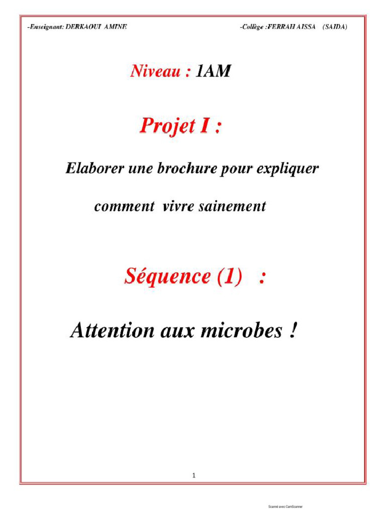 Fiche 1AM | PDF