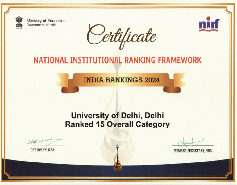 NIRF 2024 Overall Ranking | PDF