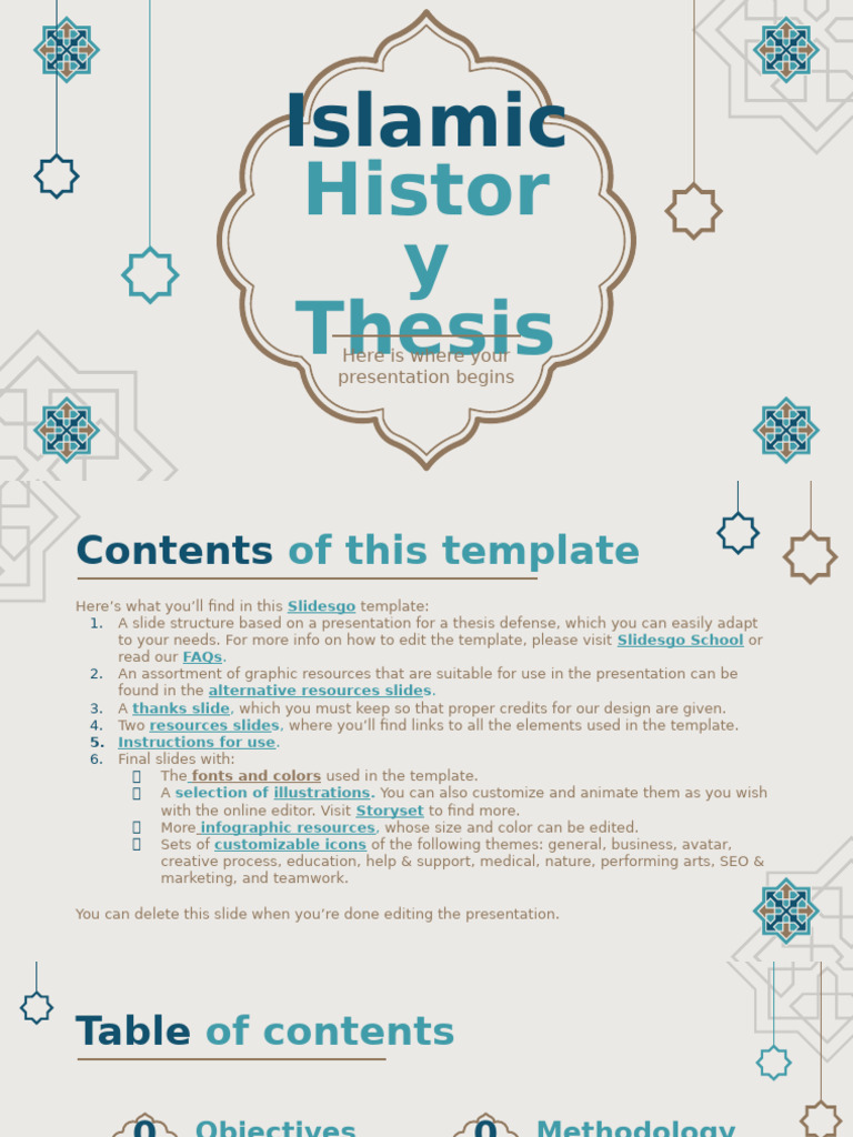 Islamic History Thesis XL by Slidesgo | PDF | Planets | Solar System